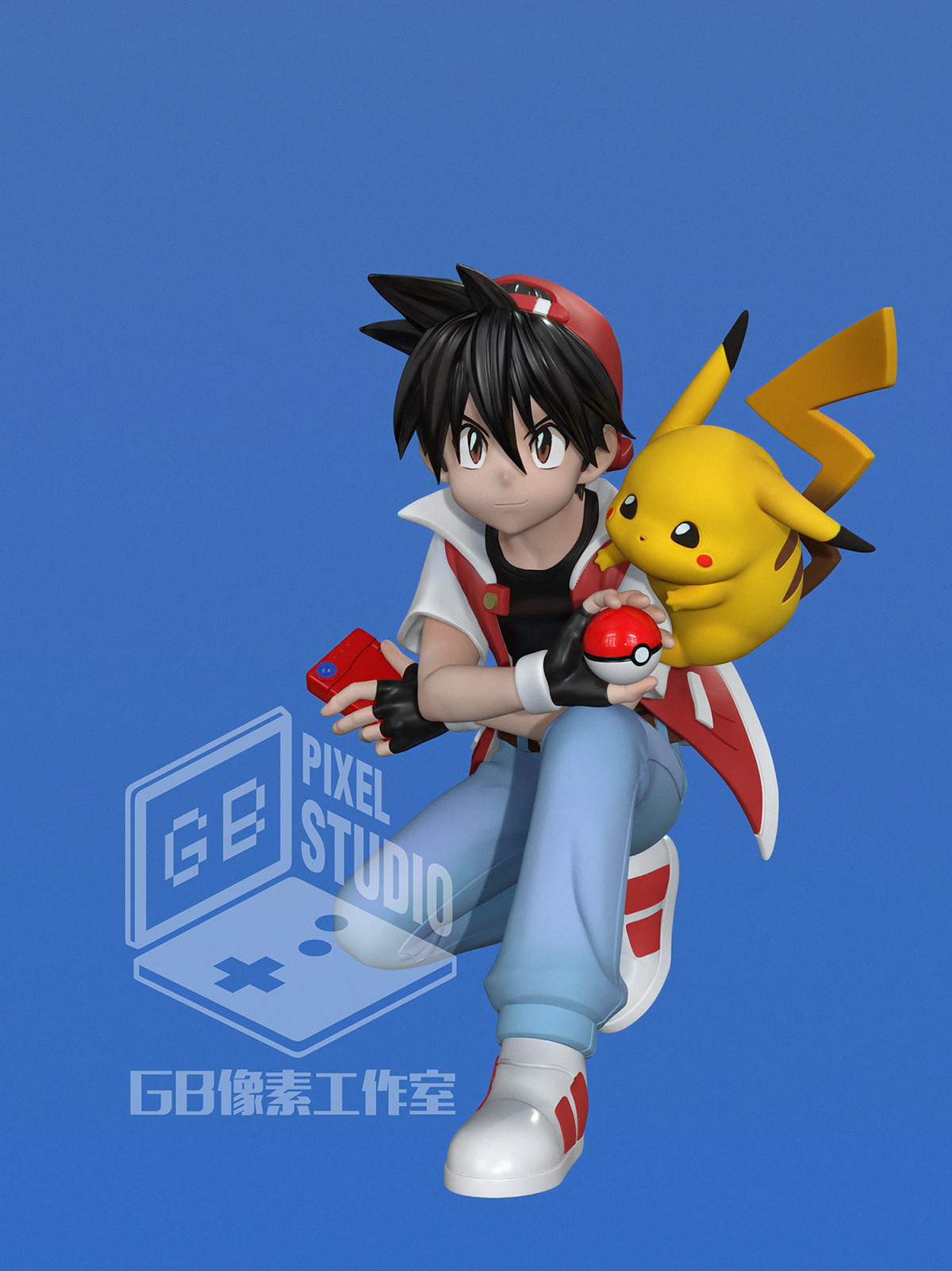GB Pixel - Ash and Pikachu – StatueCorp