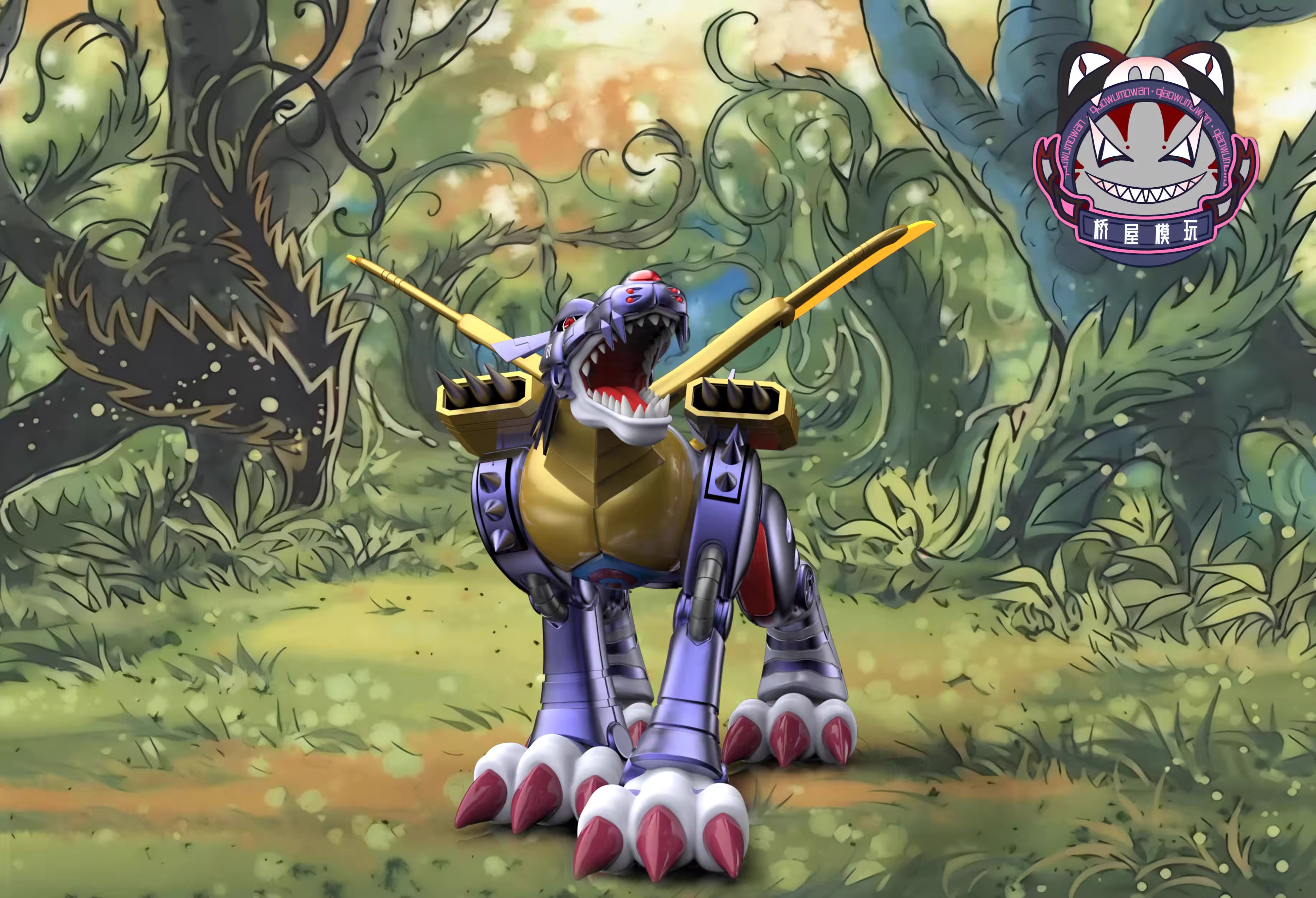 Qiao Wu Mo Wan - MetalGarurumon and Gabumon – StatueCorp